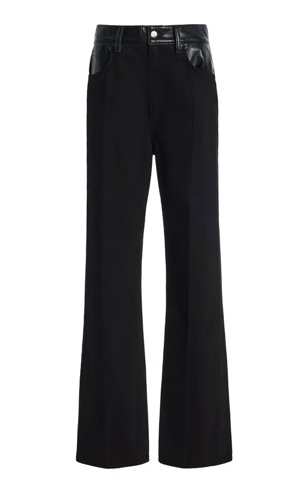 AGOLDE Morgan Rigid Mid-rise Straight-leg Jeans - Black