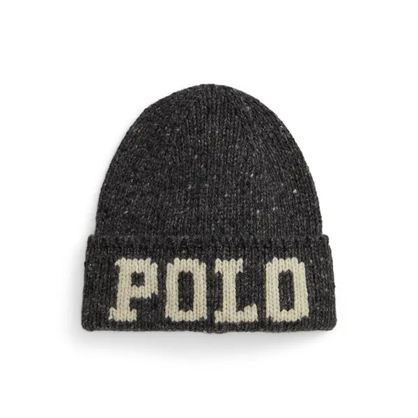 Ralph Lauren Intarsia-knit Merino-wool-blend Beanie - Charcoal