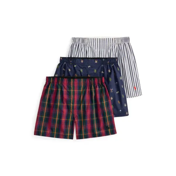Ralph Lauren Classic Fit Woven Cotton Boxer 3-pack