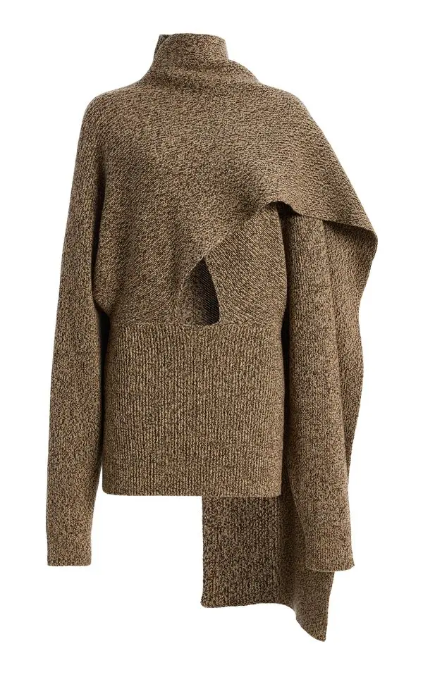 Ossou Wright Wool-blend Sweater - Brown