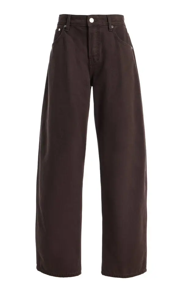 EB DENIM Shifter Rigid Mid-rise Bowed-leg Jeans - Brown