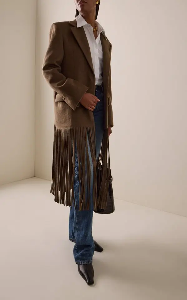TWP Mattie Fringed Cashmere Coat