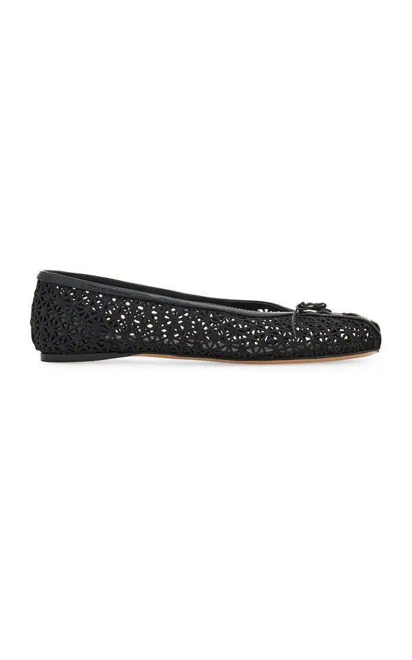 FERRAGAMO Sammy Lace Ballet Flats - Black