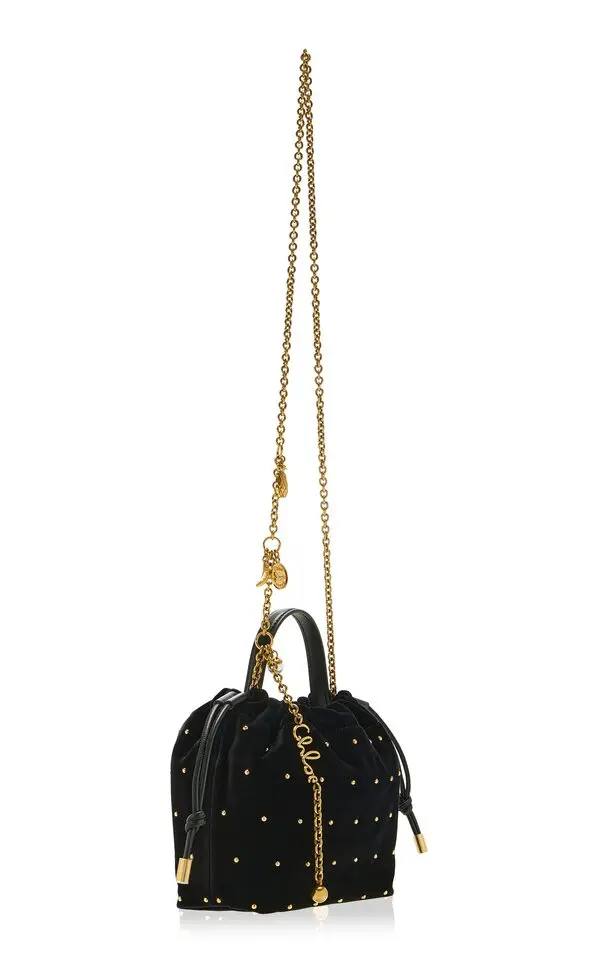 Chloé Studded Velvet Pouch