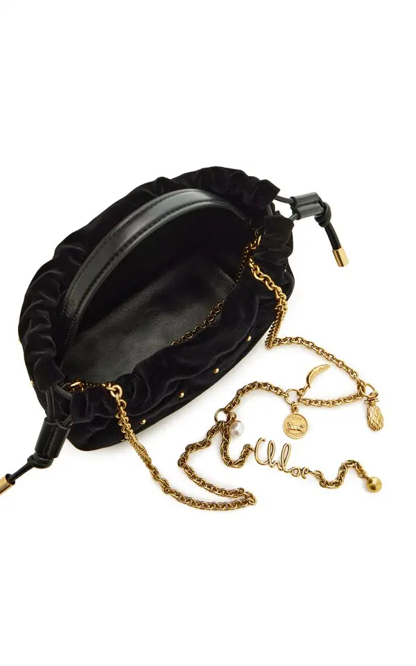 Chloé Studded Velvet Pouch