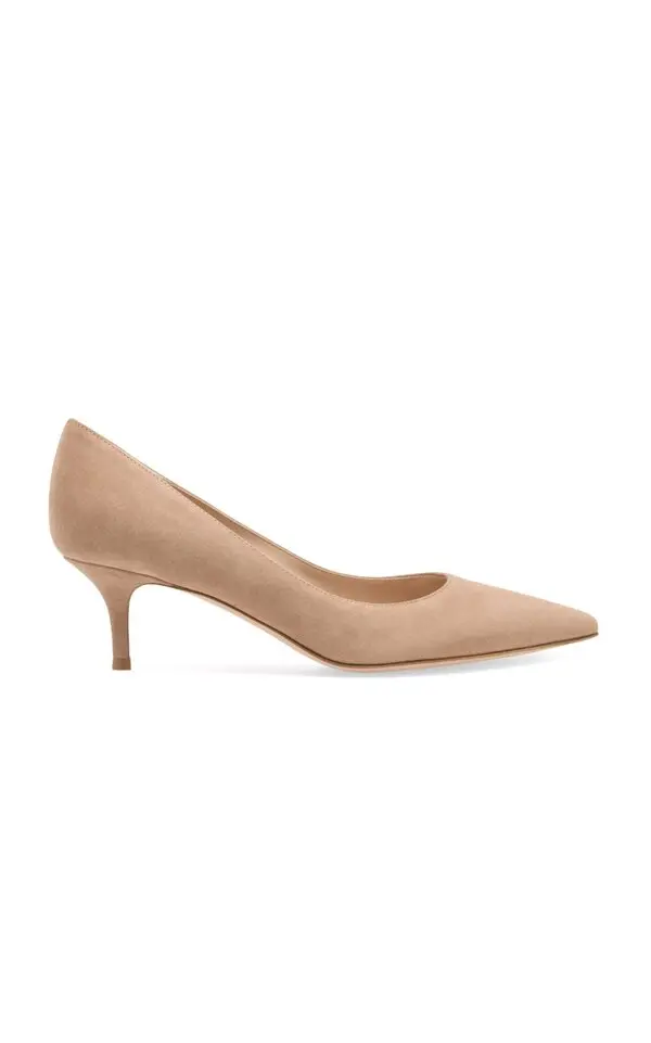 GIANVITO ROSSI 55 Leather Pumps - Neutral