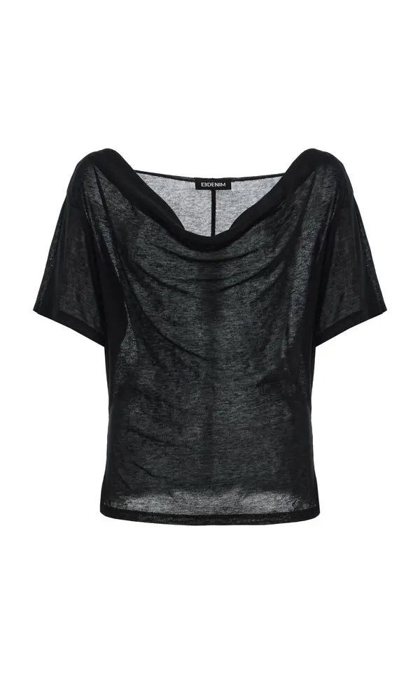 EB DENIM Madeo Cowl-neck Top