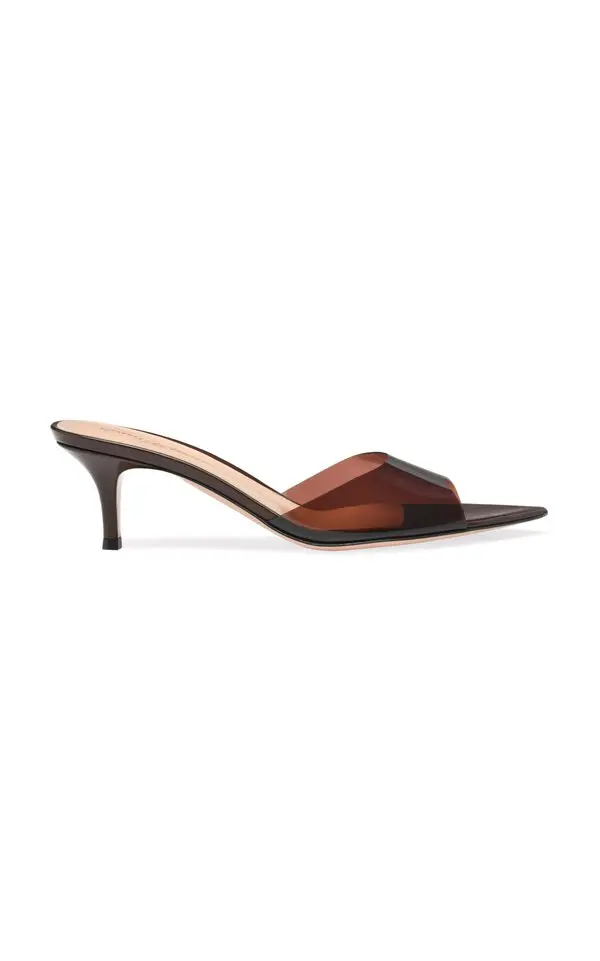 GIANVITO ROSSI Elle 55 See-through Plexi Mules