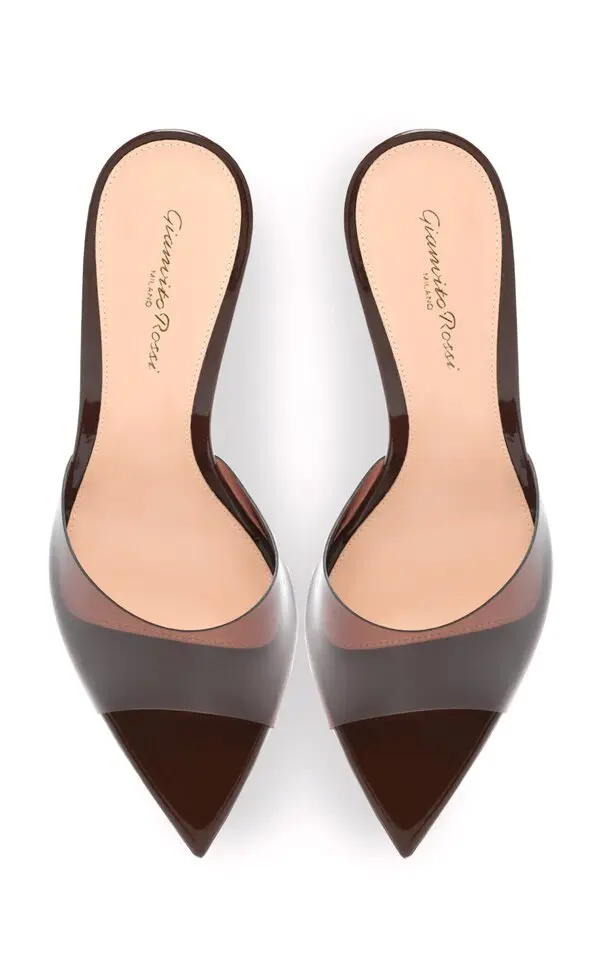 GIANVITO ROSSI Elle 55 See-through Plexi Mules