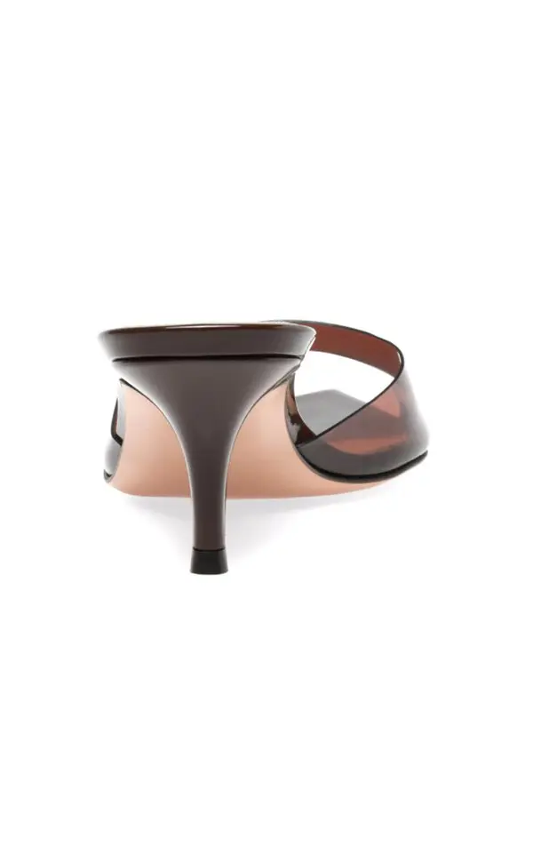 GIANVITO ROSSI Elle 55 See-through Plexi Mules