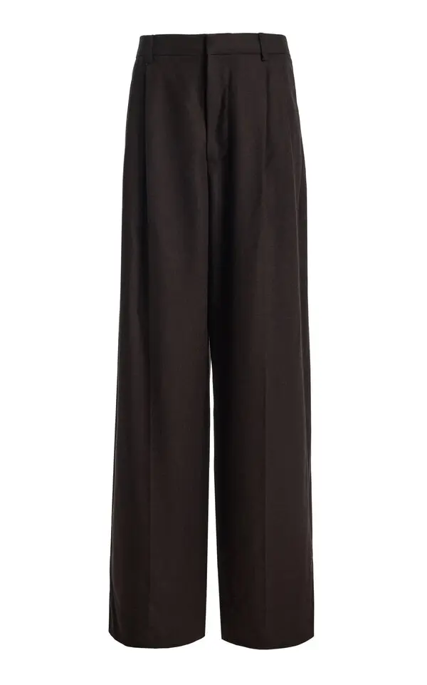 AGOLDE Sathia Felted Wool Wide-leg Pants