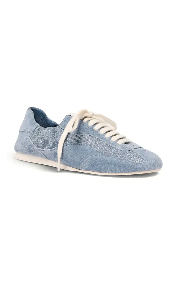 Simkhai Georgie Denim Leather Combo Sneaker