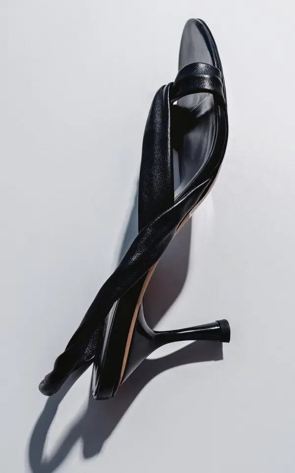 Studio Amelia Siena Braided Heel - Black