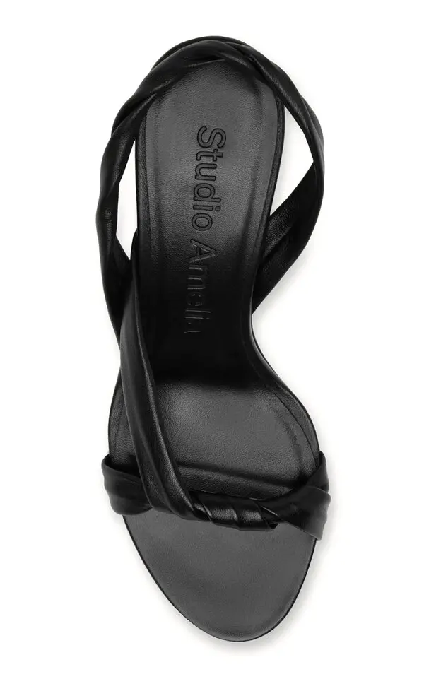 Studio Amelia Siena Braided Heel - Black