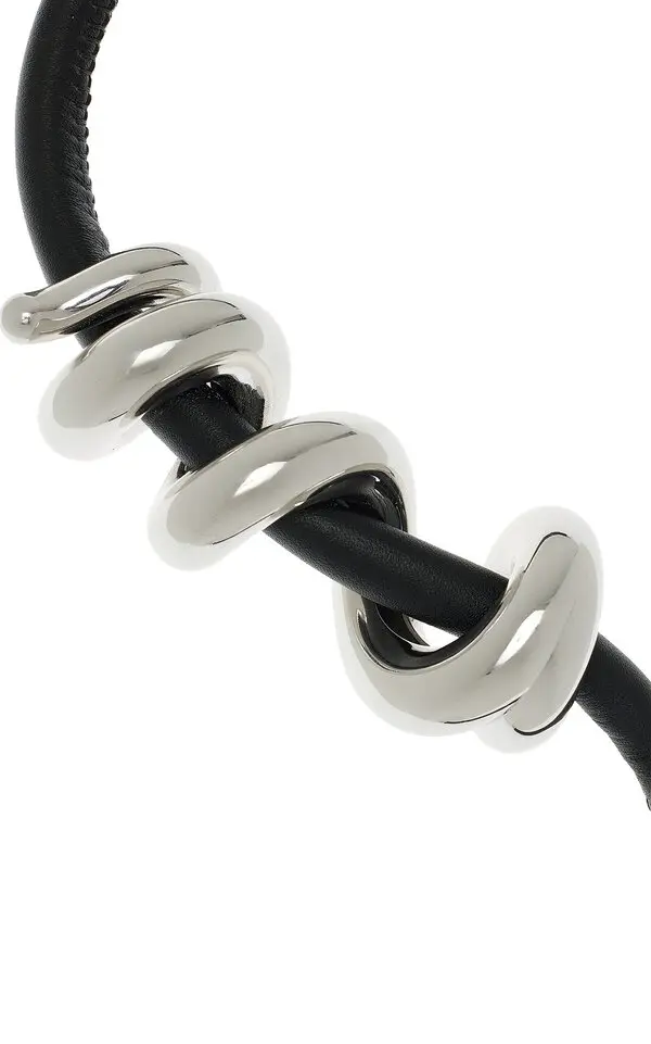 Bea Bongiasca Maxi Vine Sterling Silver, Leather Necklace