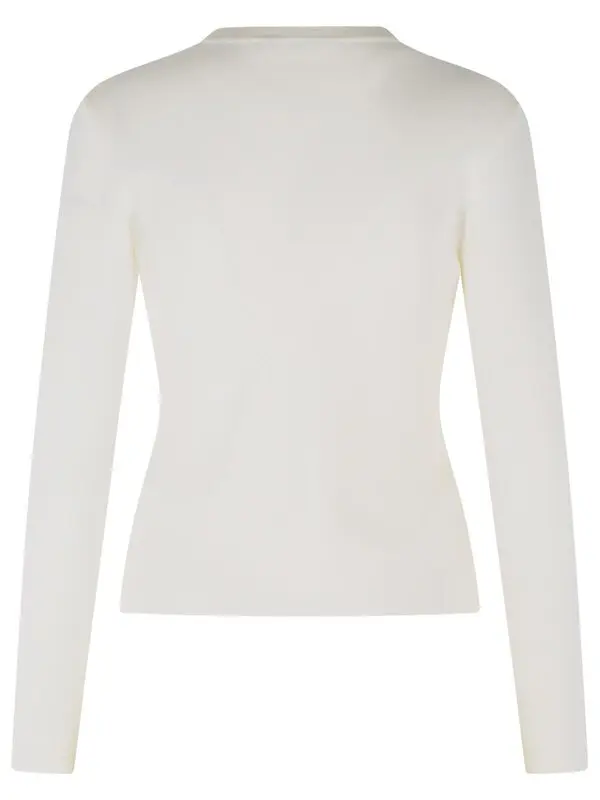 Max Mara Manto' Wool Yarn Sweater - White