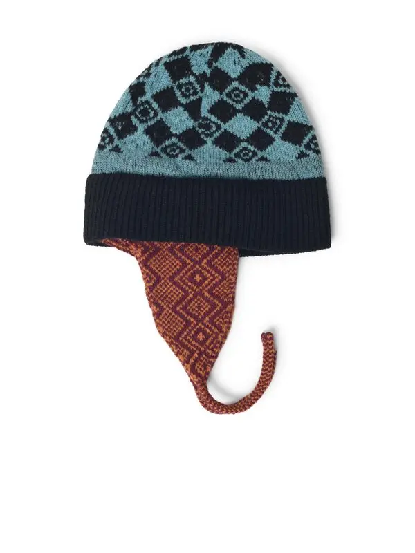 Dries Van Noten Multicolor Wool Beanie - Black