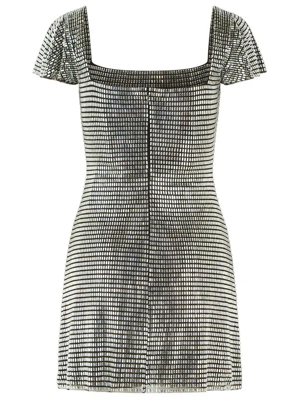 SELF-PORTRAIT Mini Dress In Grey Polyester