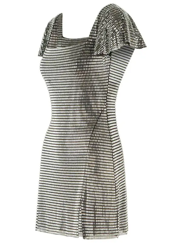 SELF-PORTRAIT Mini Dress In Grey Polyester - Gray