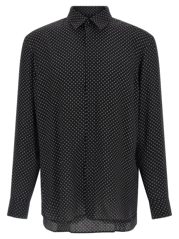 TOM FORD Micro-print Shirt - Black