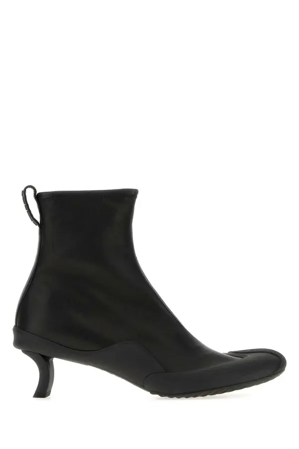 Loewe Leather Dive Ankle Boots - Black