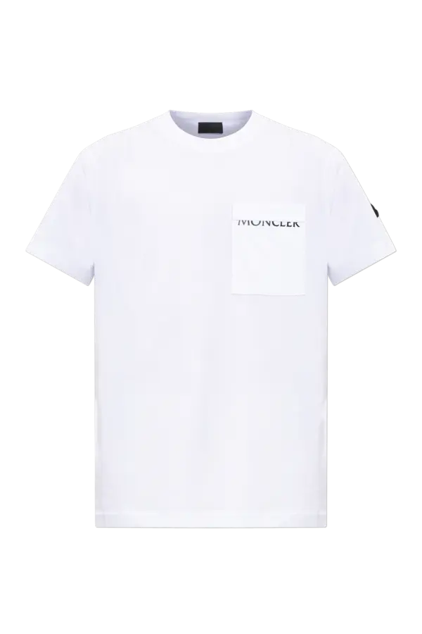 Moncler T-shirt With Pocket - White