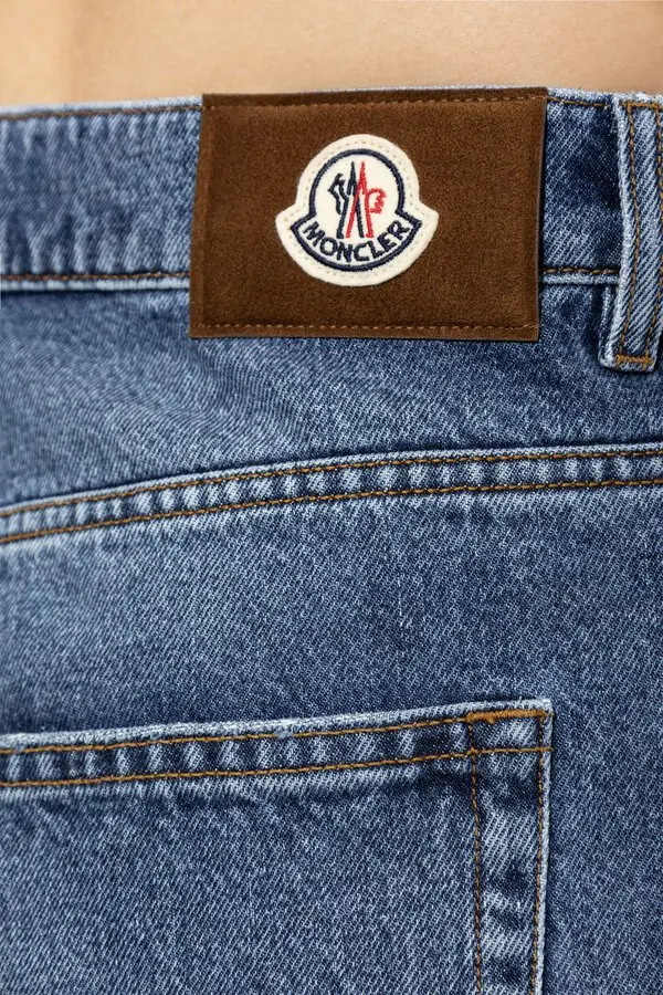 Moncler Jeans With Logo Patch