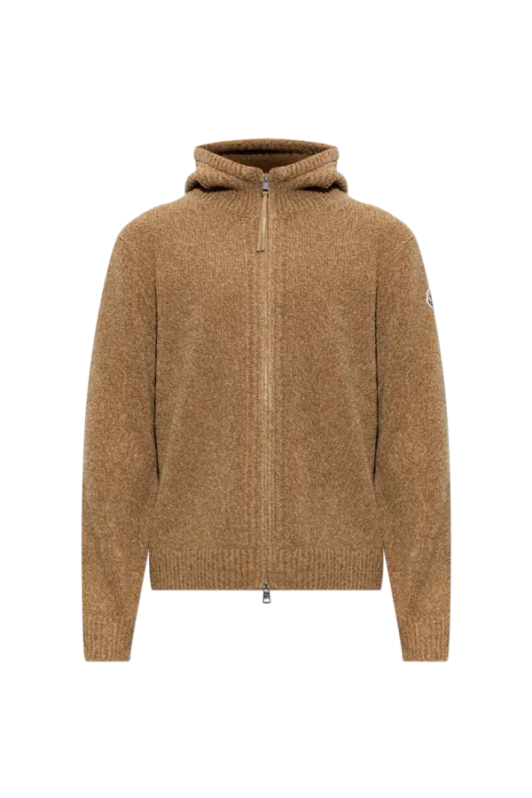 Moncler Wool Cardigan With Hood