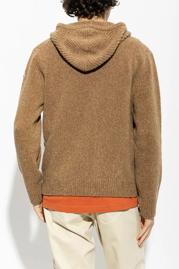 Moncler Wool Cardigan With Hood