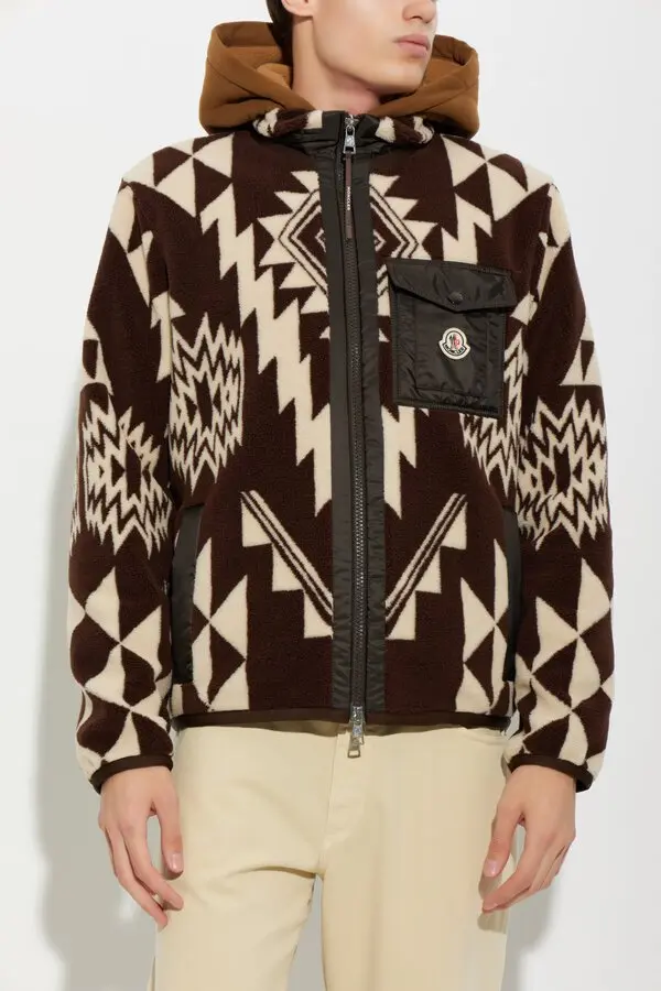 Moncler Fleece With Pockets - Brown