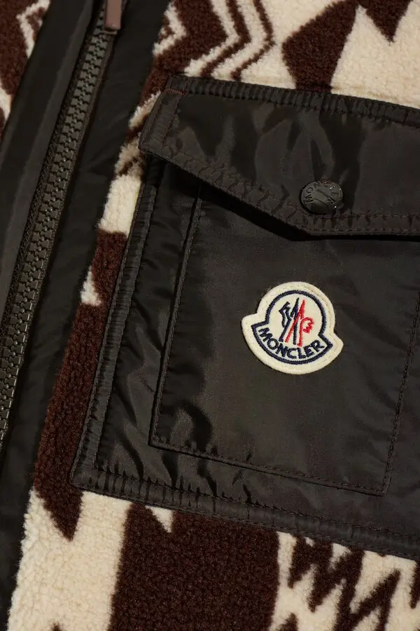 Moncler Fleece With Pockets - Brown