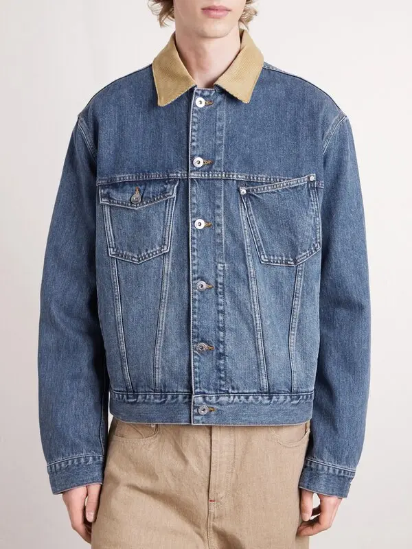 JW Anderson Corduroy-trimmed Denim Jacket