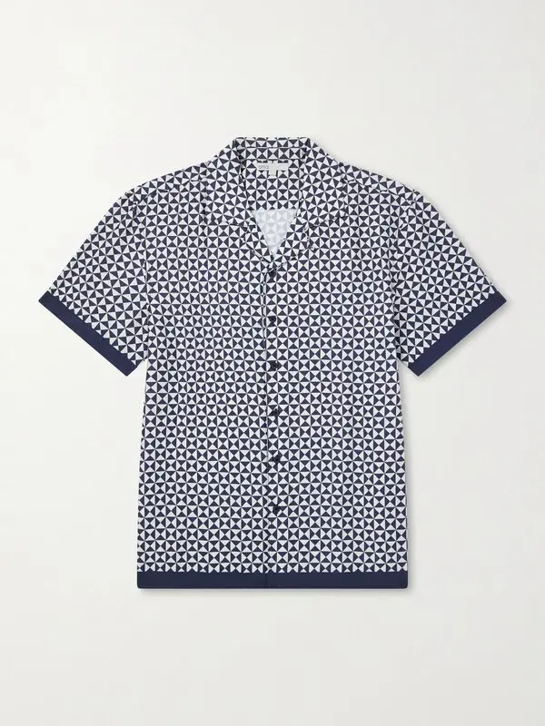 Onia Camp-collar Printed Tencel™ Shirt