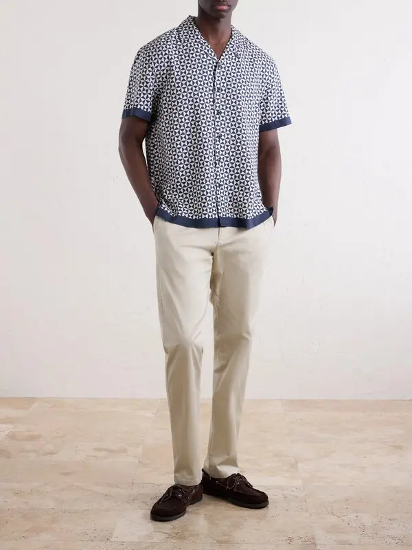 Onia Camp-collar Printed Tencel™ Shirt