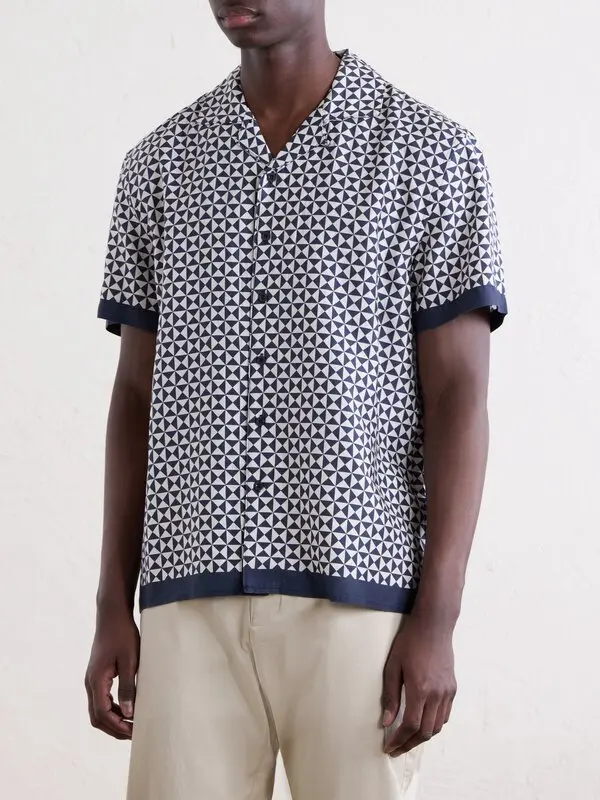 Onia Camp-collar Printed Tencel™ Shirt