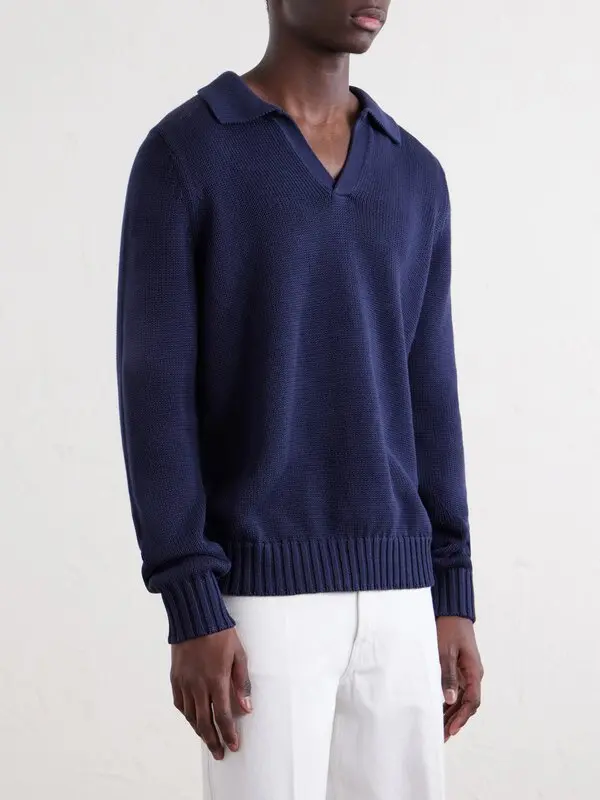 Onia Cotton Polo Sweater