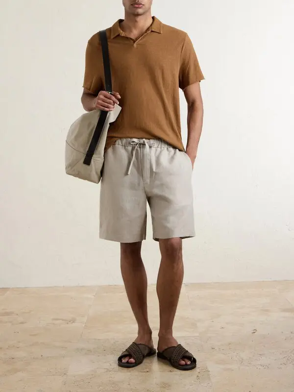 De Bonne Facture Traveler Straight-leg Linen Shorts