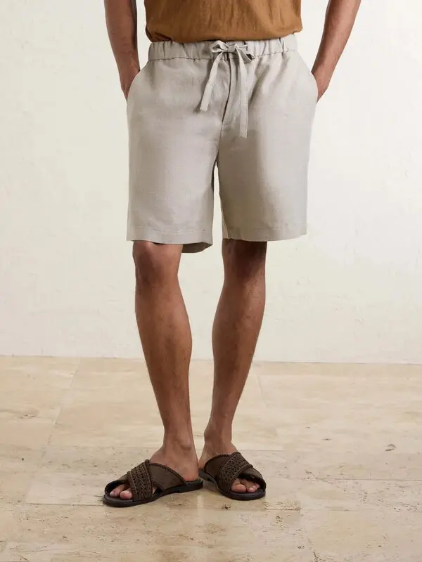 De Bonne Facture Traveler Straight-leg Linen Shorts