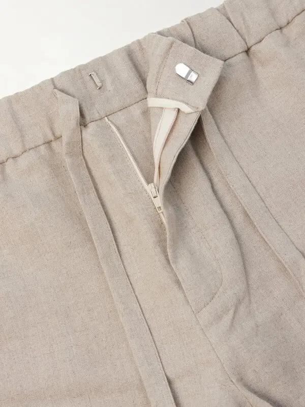 De Bonne Facture Traveler Straight-leg Linen Shorts