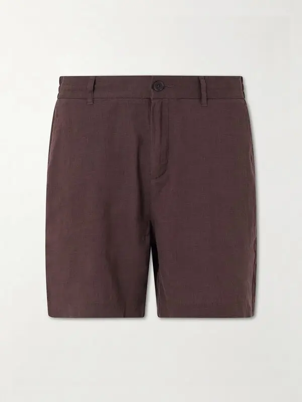 Onia Straight-leg Linen-blend Shorts