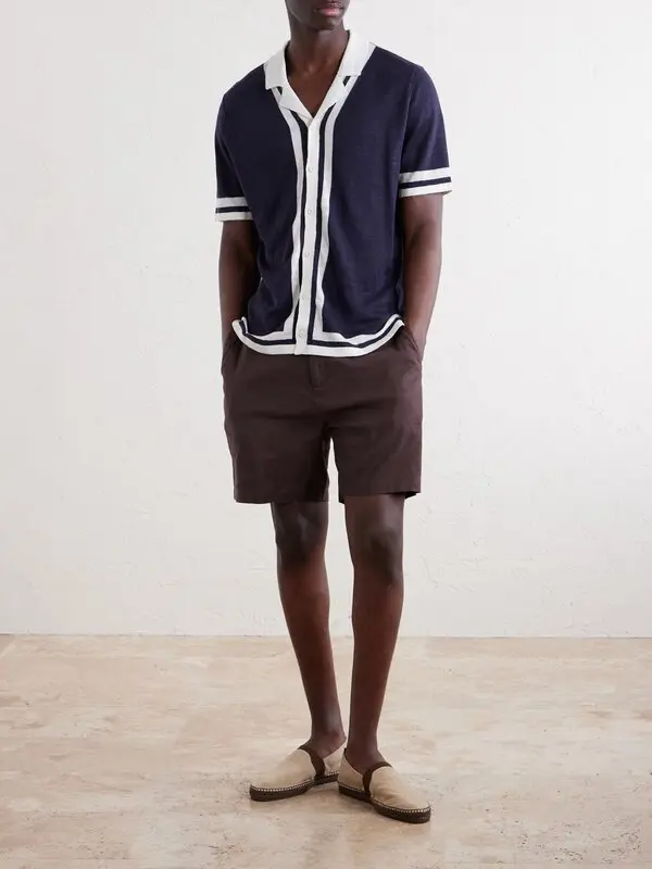 Onia Straight-leg Linen-blend Shorts