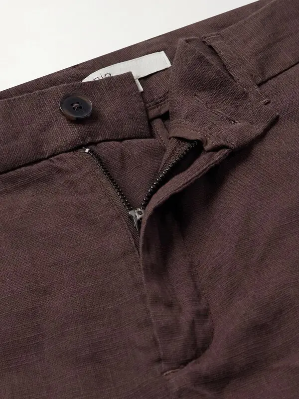 Onia Straight-leg Linen-blend Shorts