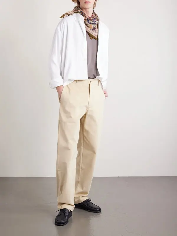 De Bonne Facture Balloon Tapered Cotton-drill Trousers