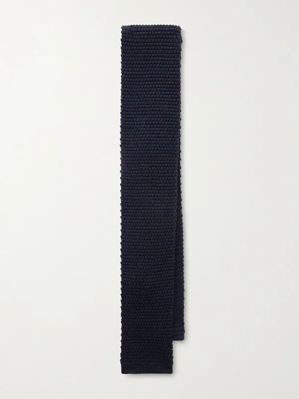 De Bonne Facture Marcel Lassance 6cm Knitted Wool Tie - Blue