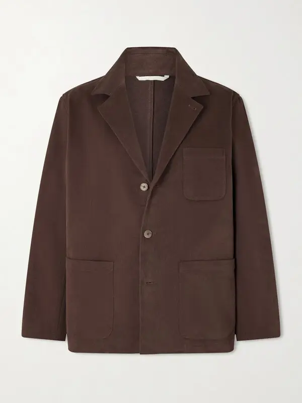 De Bonne Facture Traveler Cotton-twill Suit Jacket