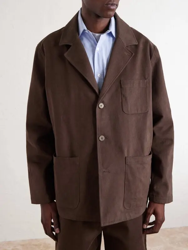 De Bonne Facture Traveler Cotton-twill Suit Jacket