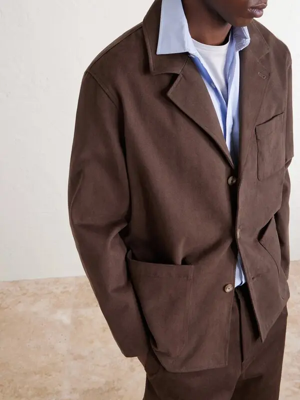 De Bonne Facture Traveler Cotton-twill Suit Jacket