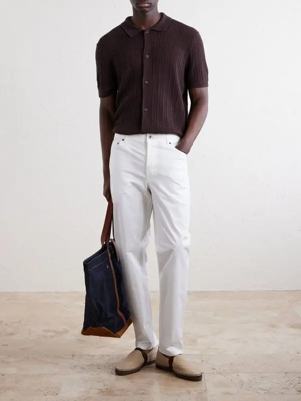 Onia Straight-leg Cotton-blend Trousers