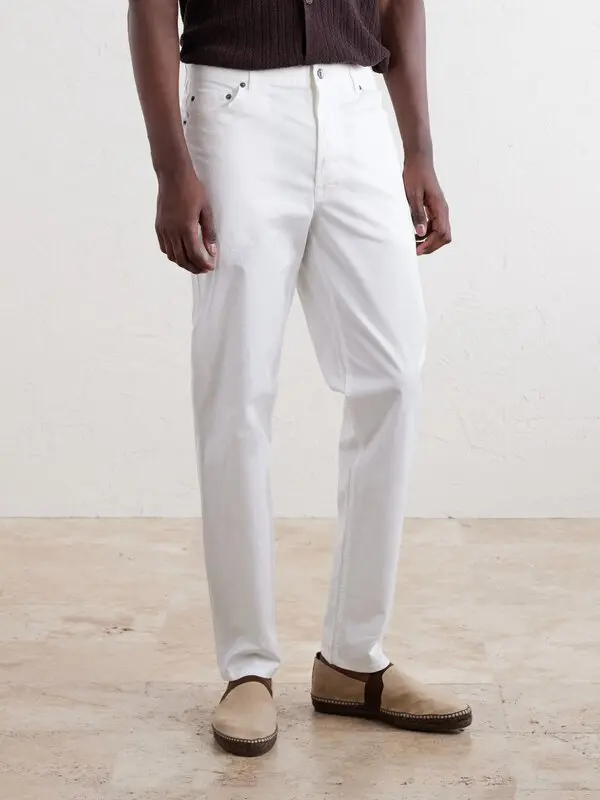 Onia Straight-leg Cotton-blend Trousers