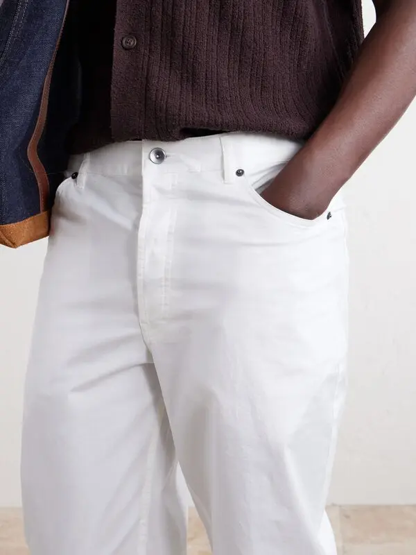 Onia Straight-leg Cotton-blend Trousers